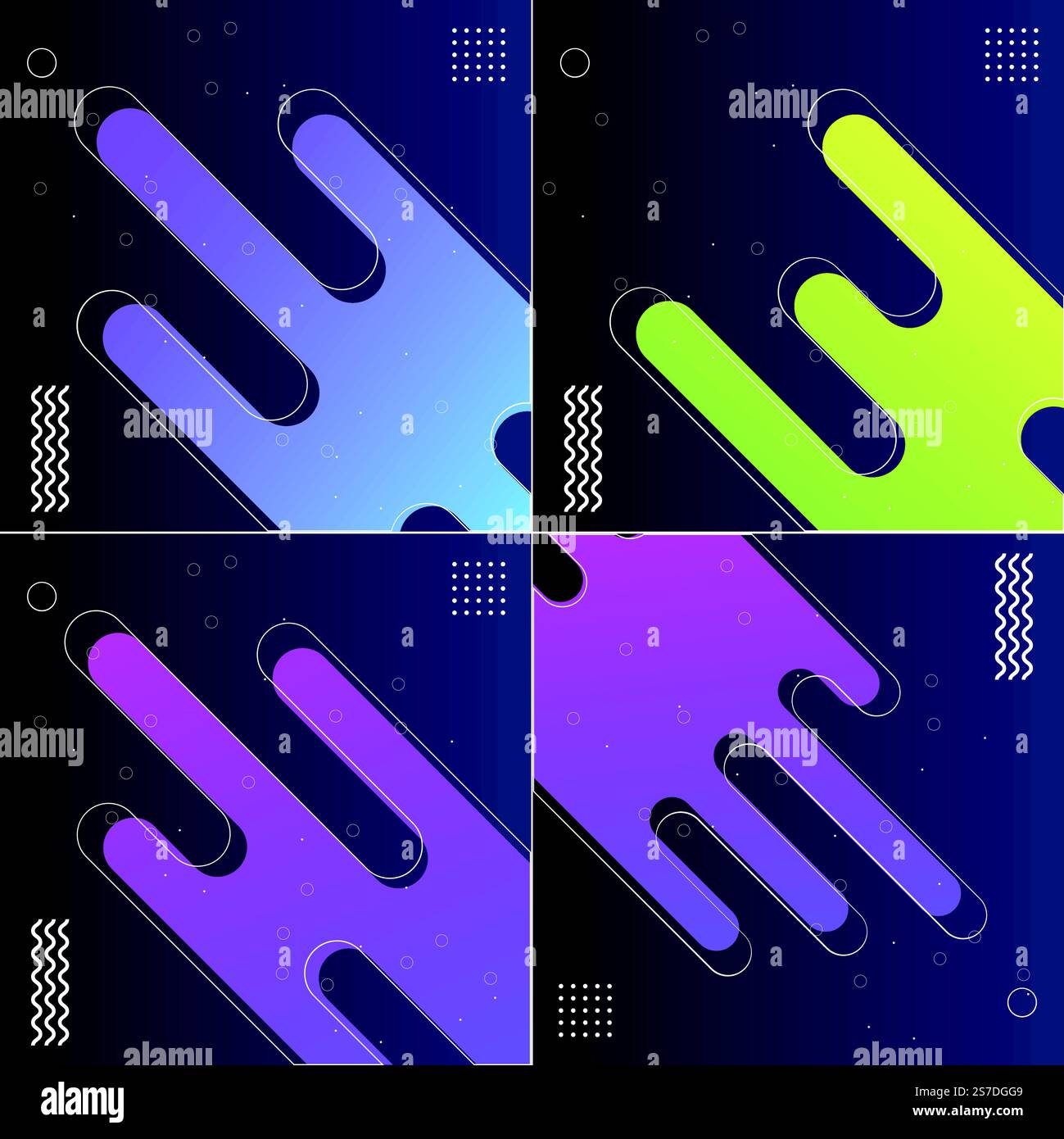 Minimal Geometric Backgrounds Pack of 4 Dynamic Shapes Composition Stock Vector Image & Art - Alamy