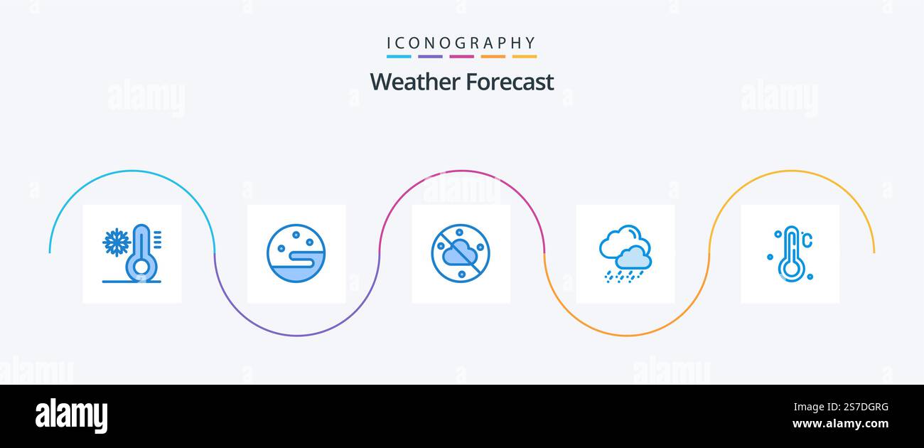Weather Blue 5 Icon Pack Including . weather. sky. thermometer. cloud ...