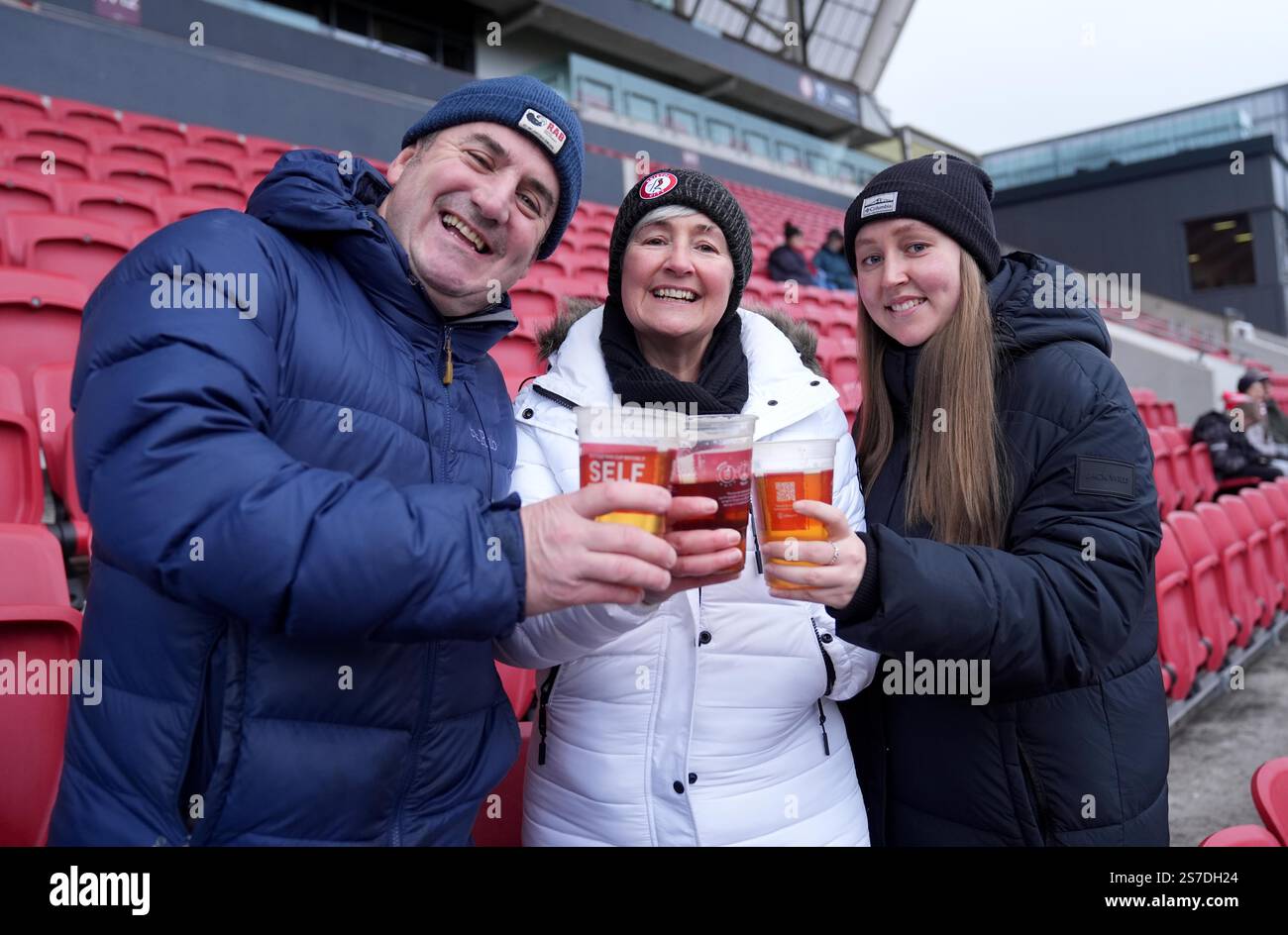 Fans enjoying a drink before the Barclays Women's Championship match at ...