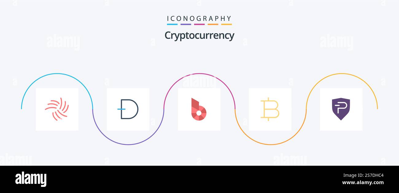 Cryptocurrency Flat 5 Icon Pack Including coin. money. currency. coin ...