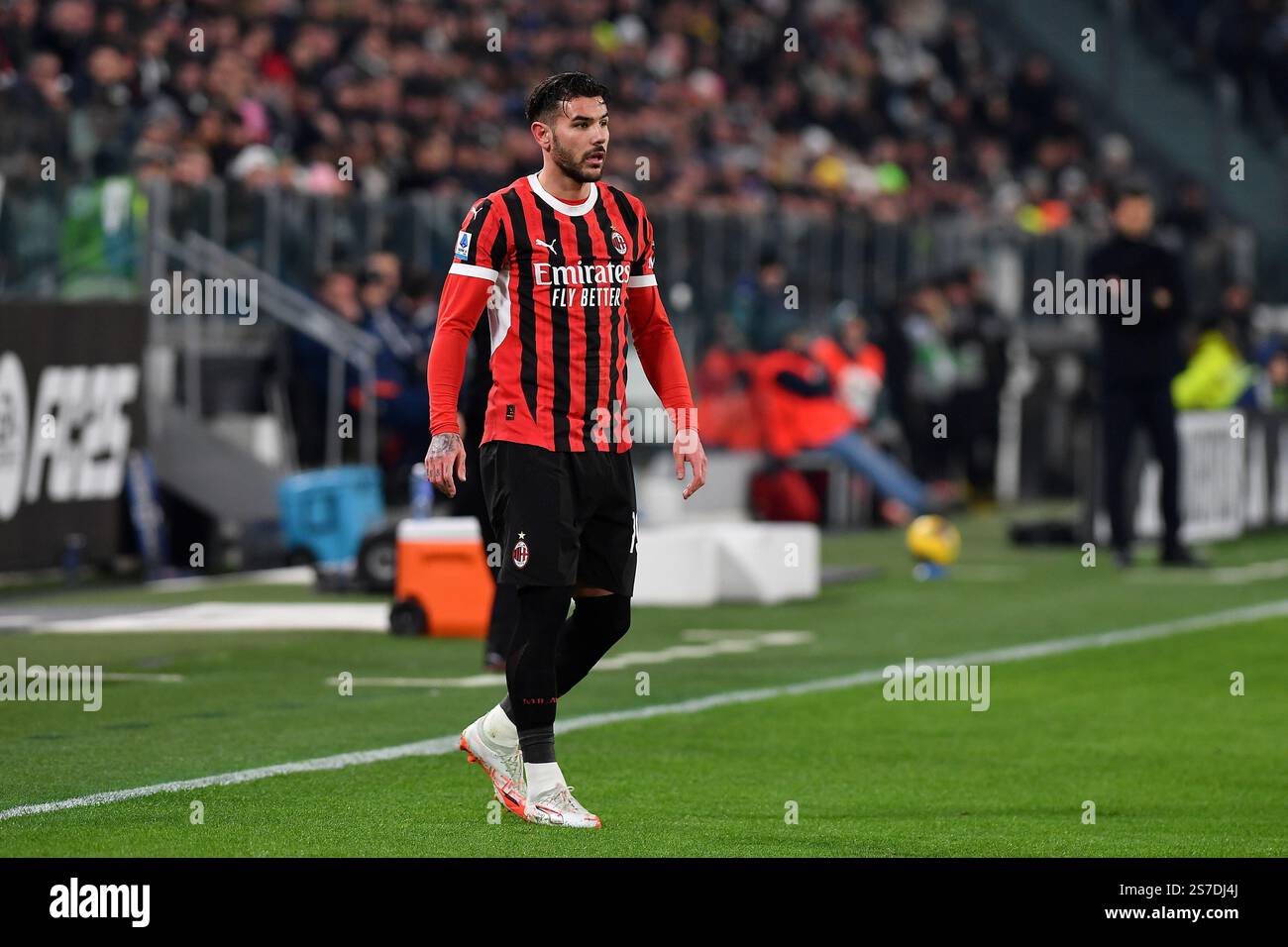 Turin, Italy. 18th Jan, 2025. Theo Hernandez of AC Milan during Serie A ...