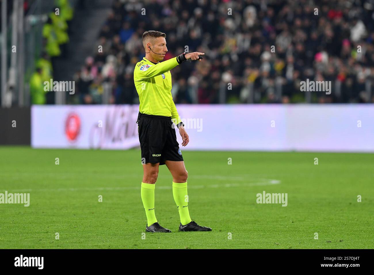Turin, Italy. 18th Jan, 2025. Davide Massa referee during Serie A 2024/ ...