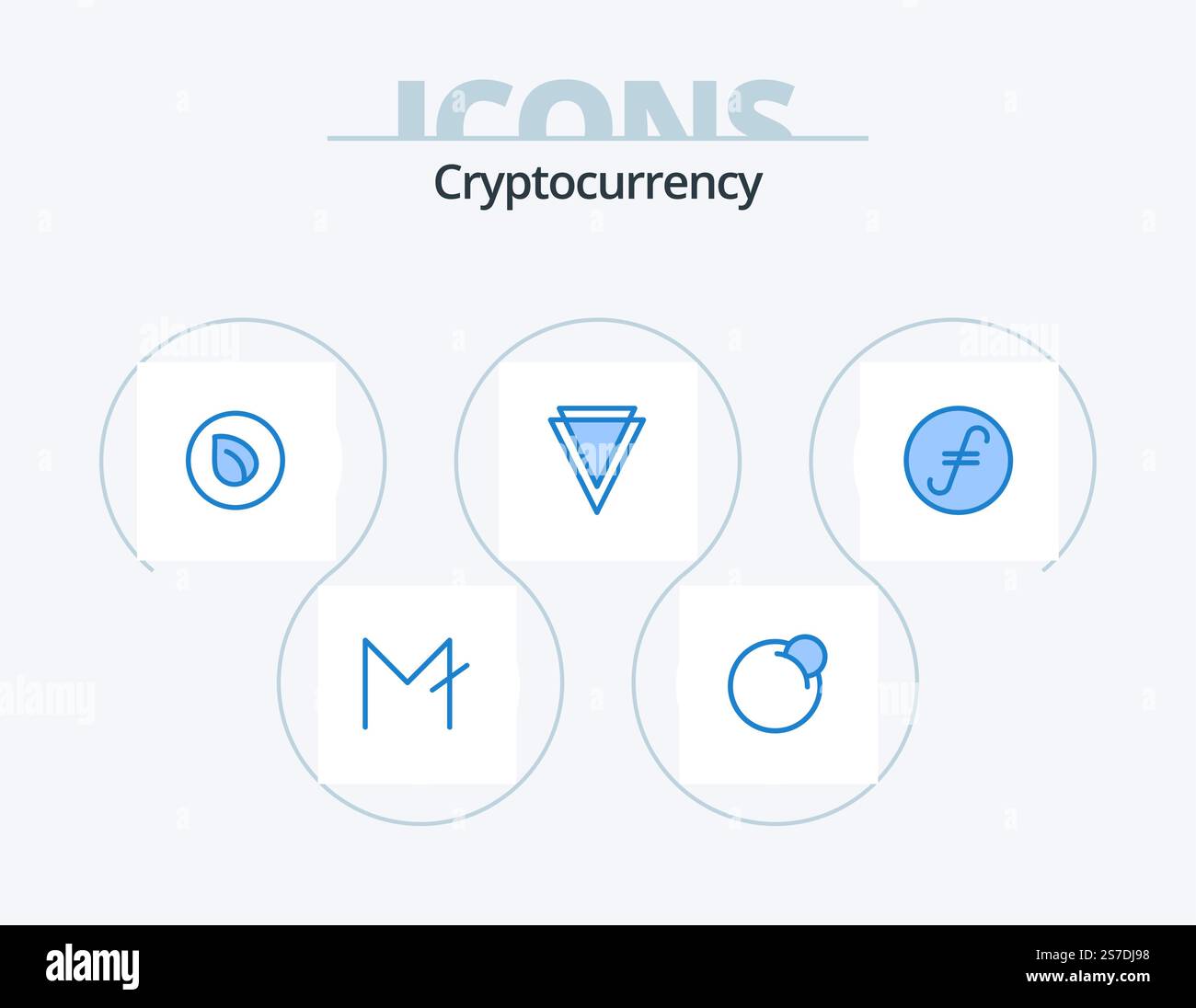 Cryptocurrency Blue Icon Pack 5 Icon Design. coin. crypto currency ...