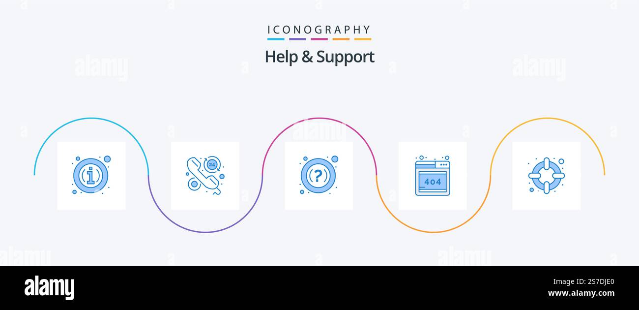 Help And Support Blue 5 Icon Pack Including support. help. call. web ...