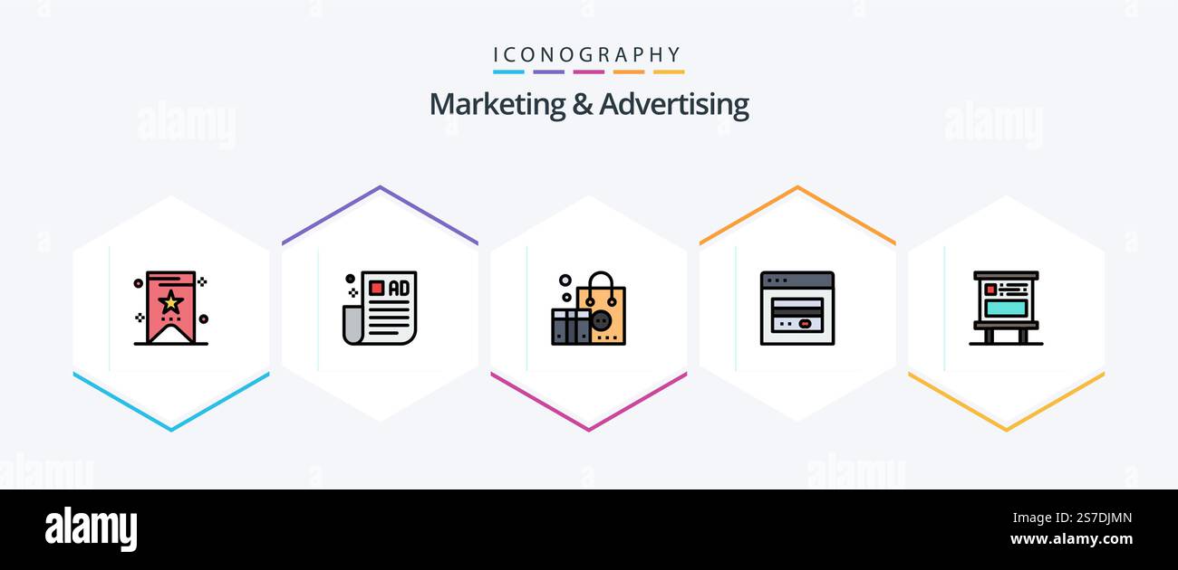 Marketing And Advertising 25 FilledLine icon pack including billboard ...