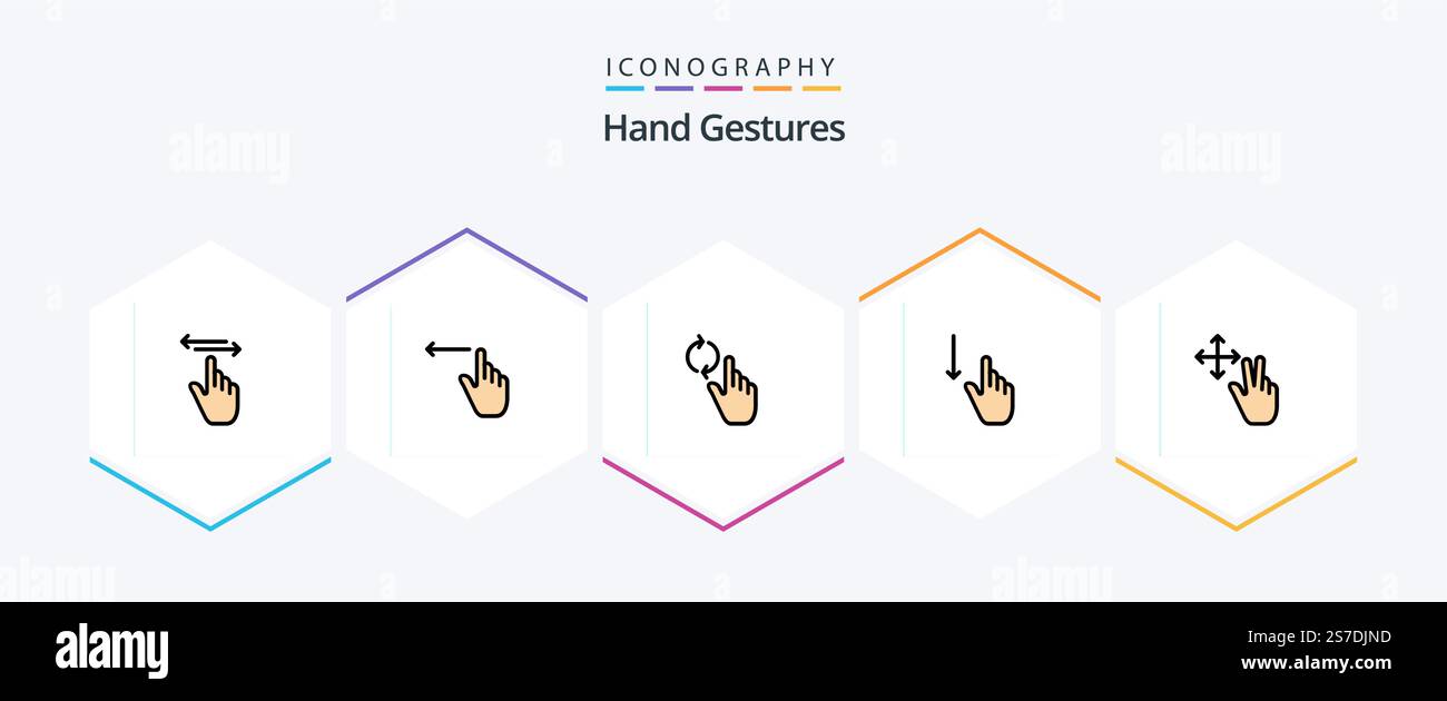 Hand Gestures 25 FilledLine icon pack including hand. gesture. left ...