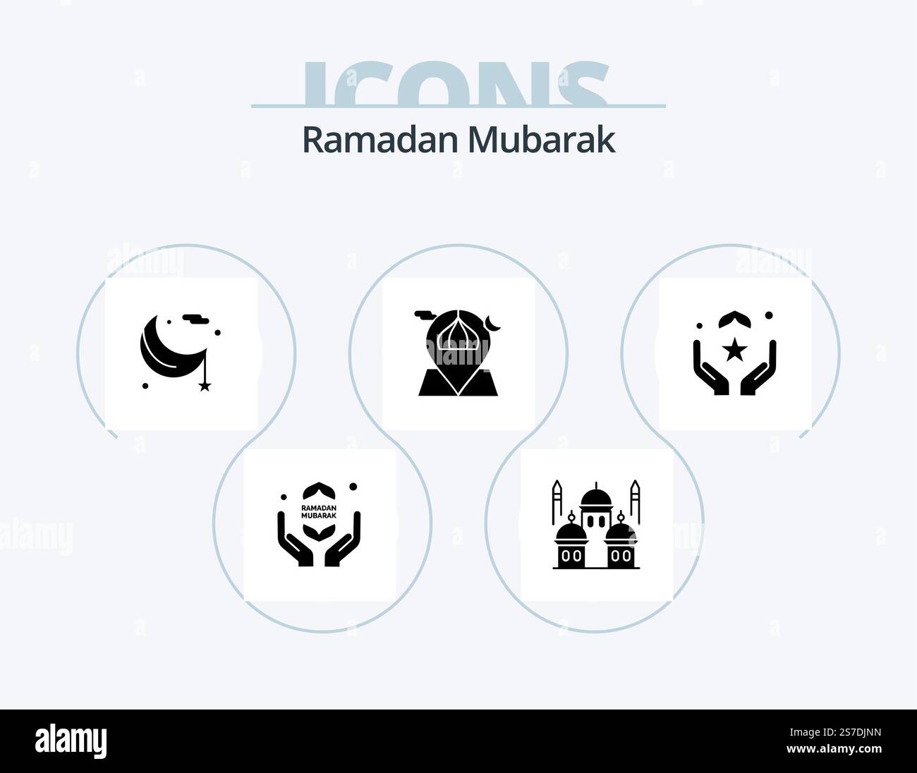 Ramadan Glyph Icon Pack 5 Icon Design. masjid. location. pray. mosque ...