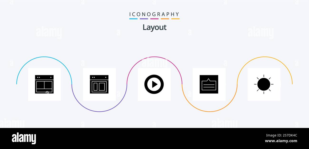 Layout Glyph 5 Icon Pack Including layout. design. ui. wireframe. links ...