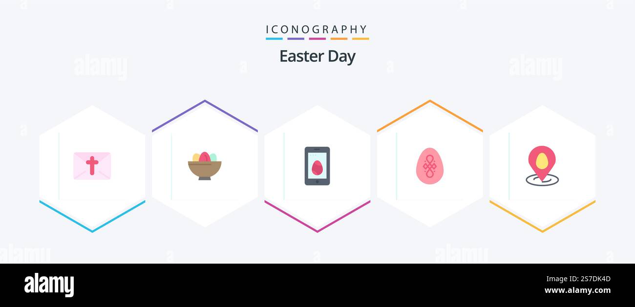 Easter 25 Flat icon pack including location. easter. nest. decoration ...