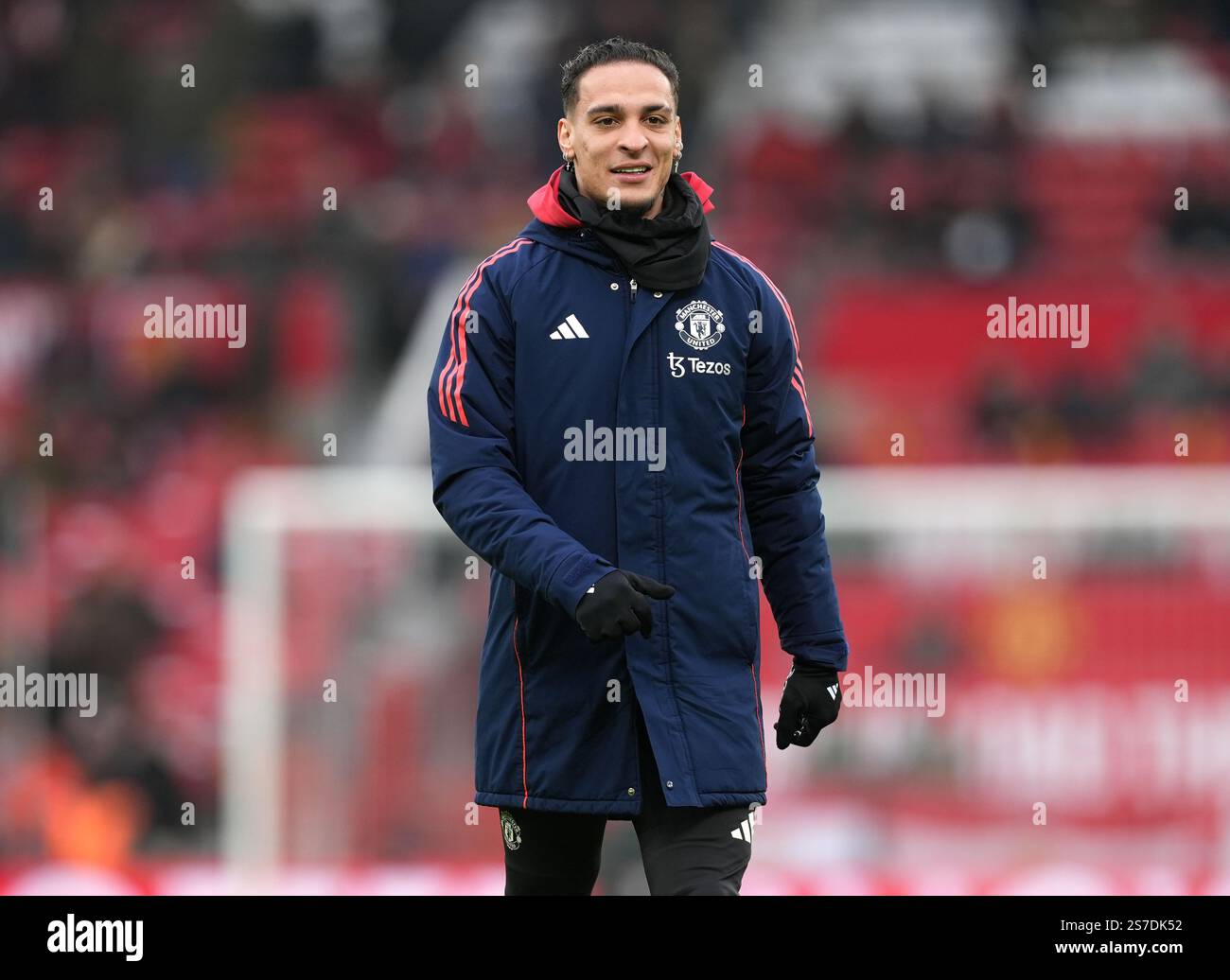Manchester United's Antony ahead of the Premier League match at Old ...