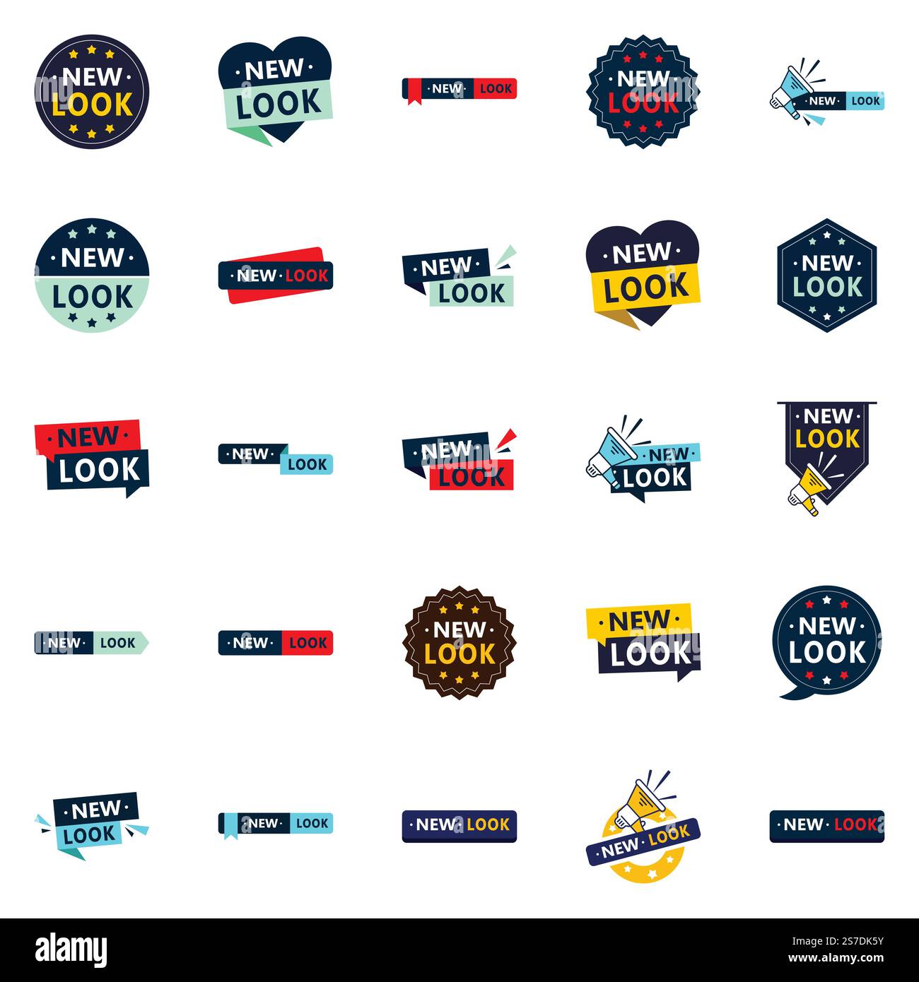New Look 25 innovative vector designs to revamp your brand image Stock ...