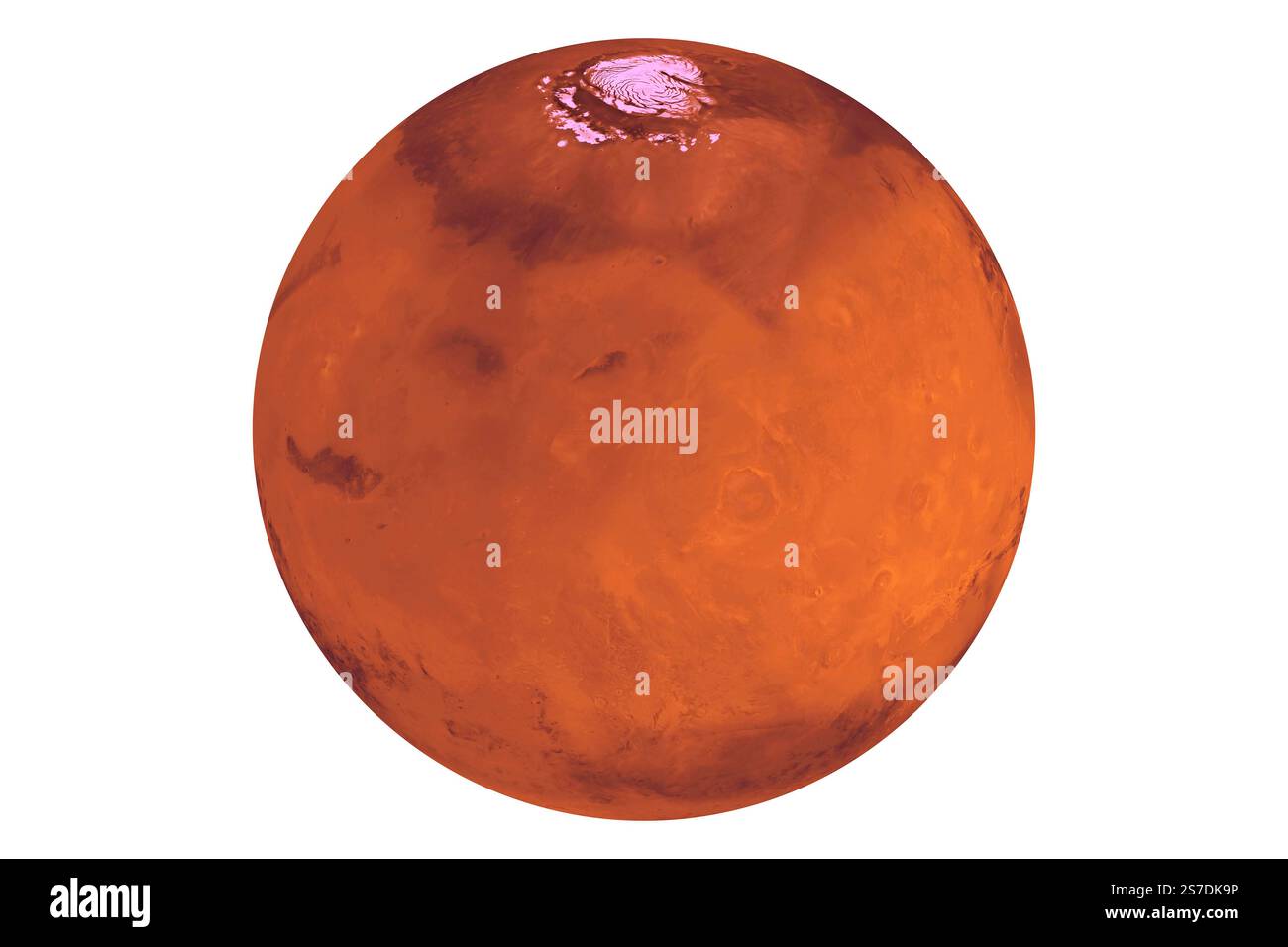 Planet Mars isolated on white background. Elements of this image ...