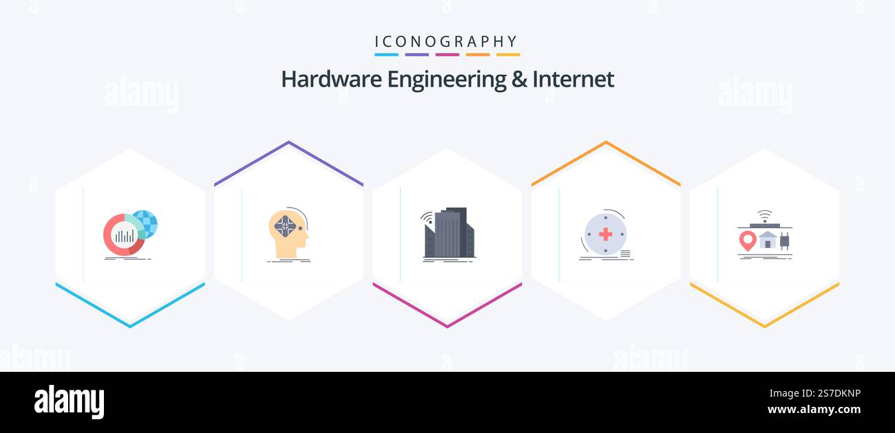 Hardware Engineering And Internet 25 Flat icon pack including health ...