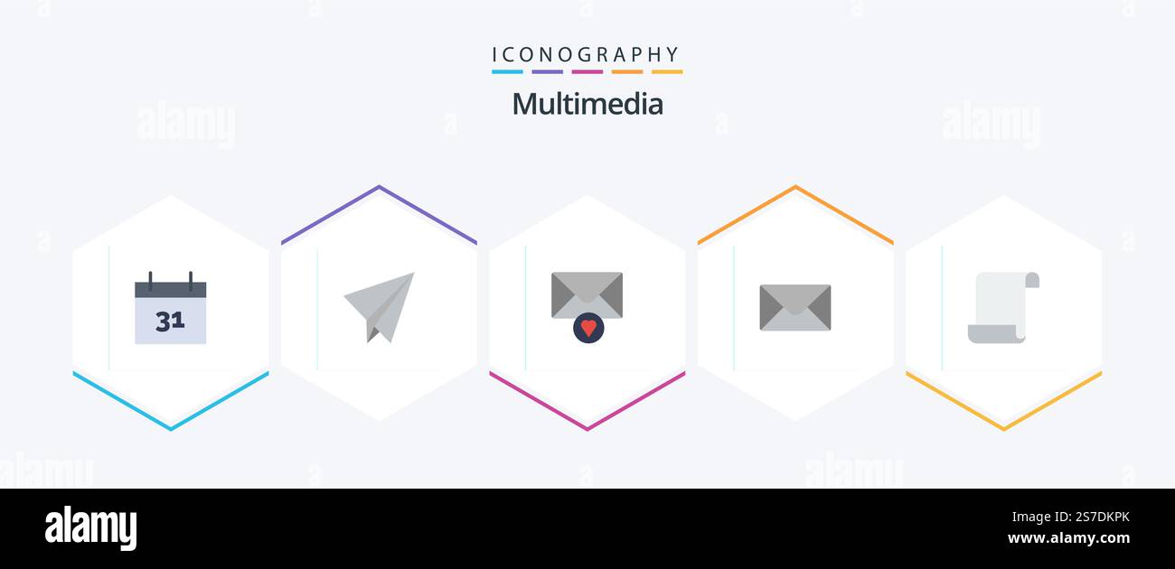 Multimedia 25 Flat icon pack including . valentine. . log Stock Vector ...