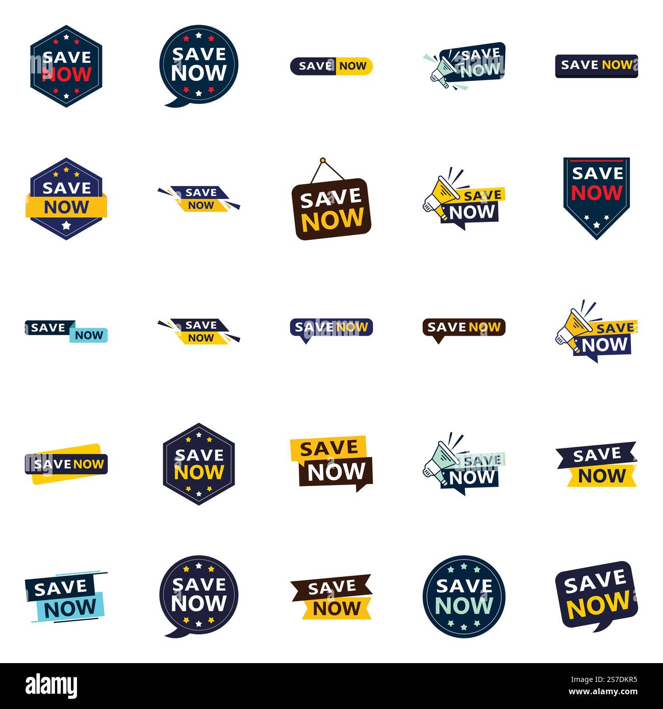 Save Now 25 Eye catching Typographic Banners for driving savings Stock ...