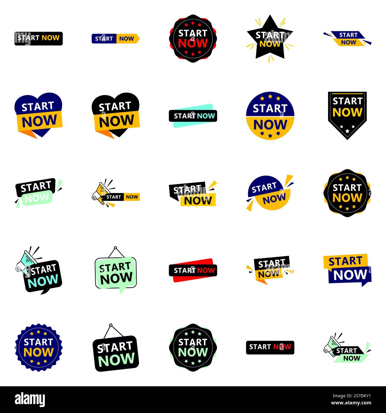 Start Now 25 Fresh Typographic Elements for a modern call to action ...