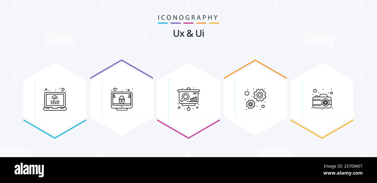 Ux And Ui 25 Line icon pack including photography. camera. analytics ...