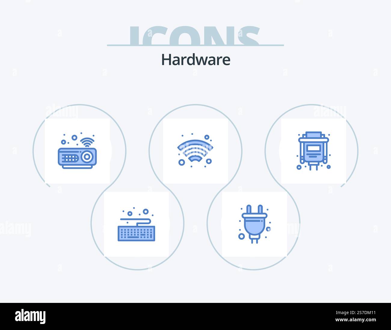 Hardware blue icon pack Stock Vector Images - Alamy