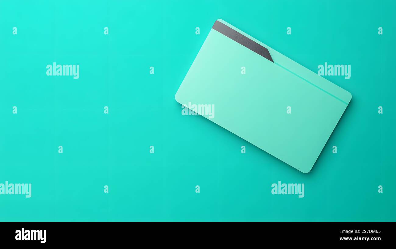 Detailed Texture of Credit Card on Pastel Green Surface 3D Financial ...