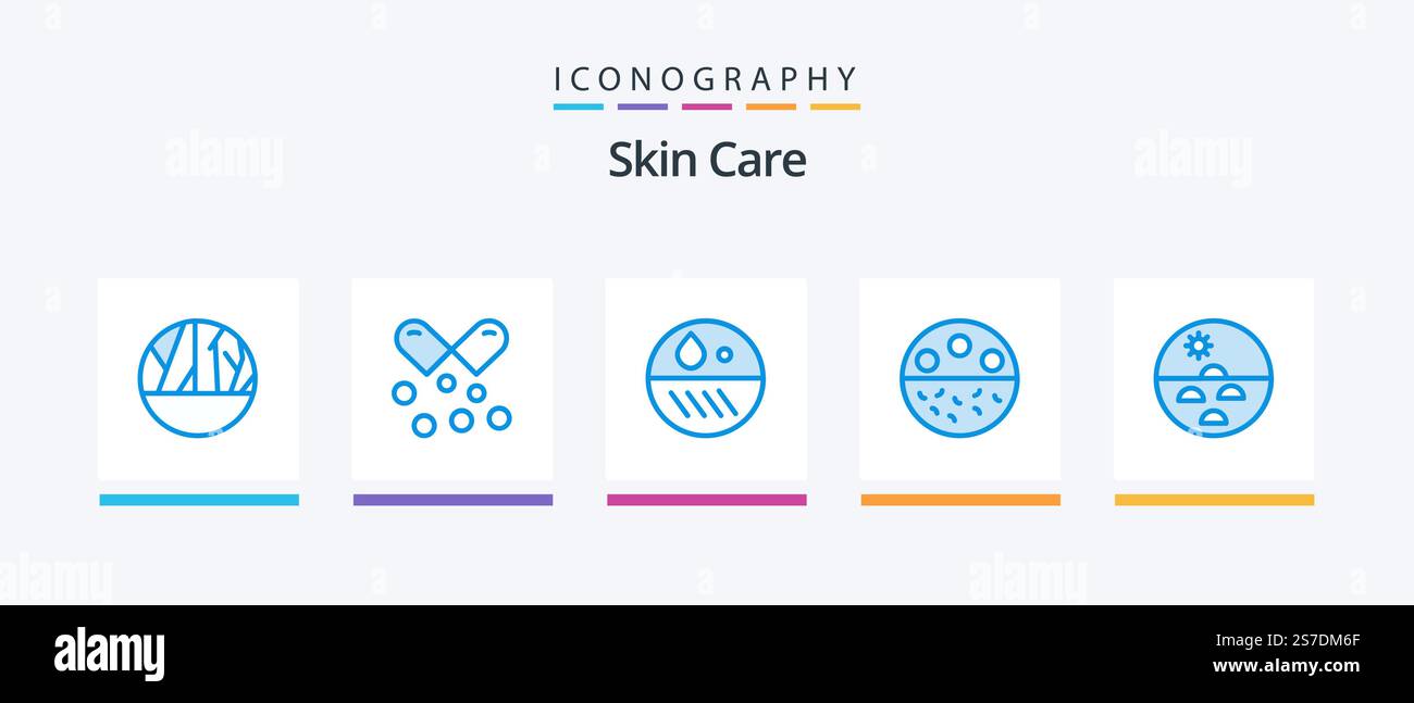 Skin Blue 5 Icon Pack Including strength. mineral. omega pills. calcium ...