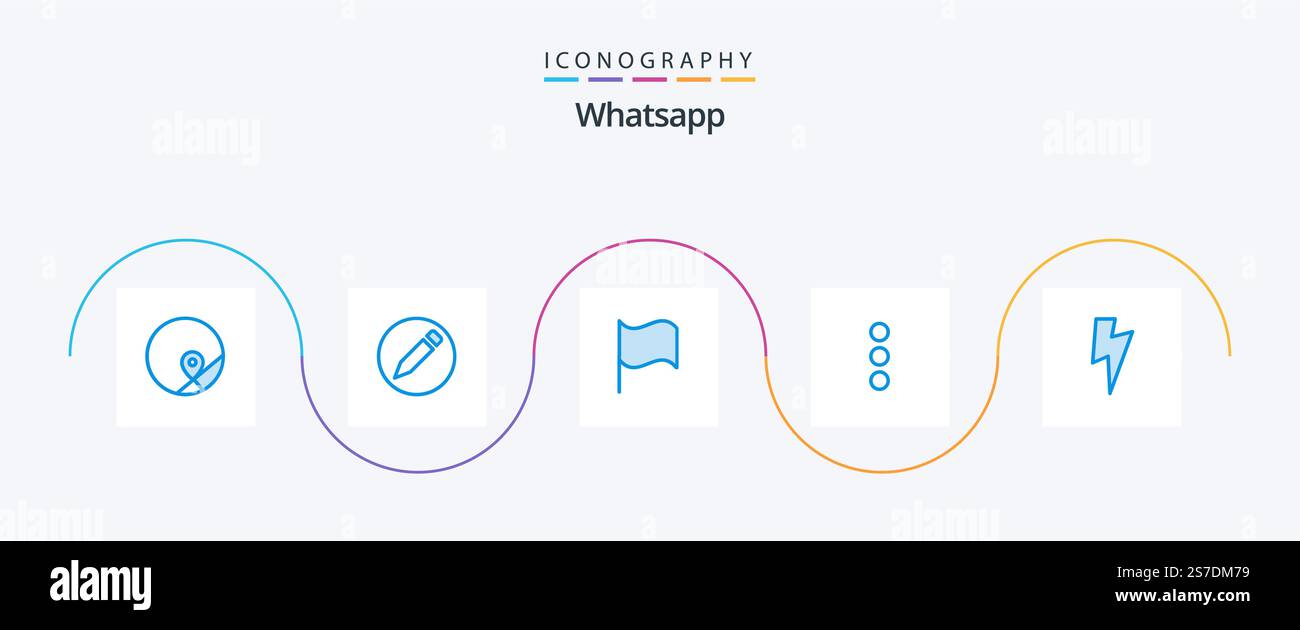 Whatsapp Blue 5 Icon Pack Including . ui. flag. basic. ui Stock Vector ...