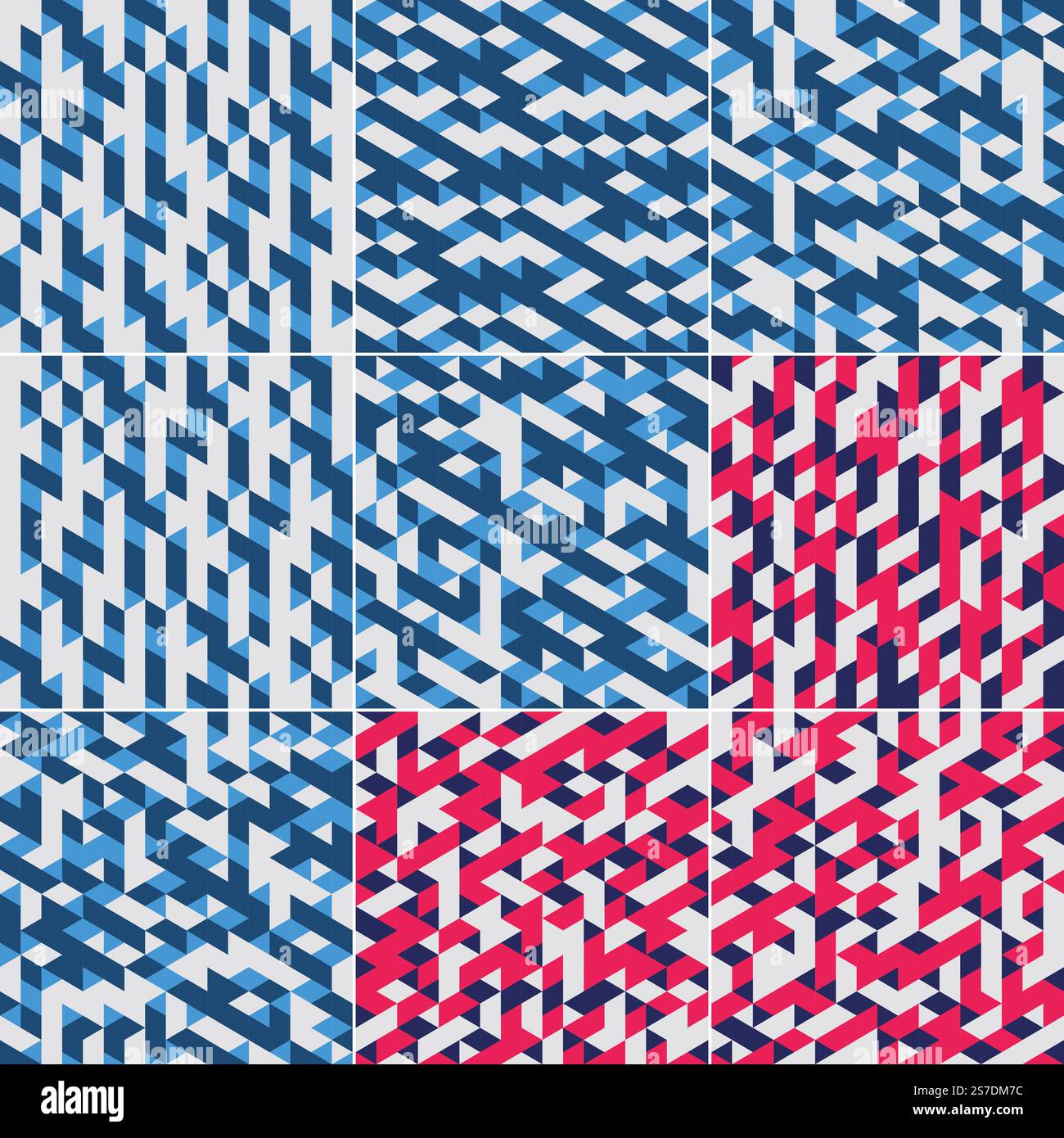 Set of templates with colorful gradient triangles in the corner ...