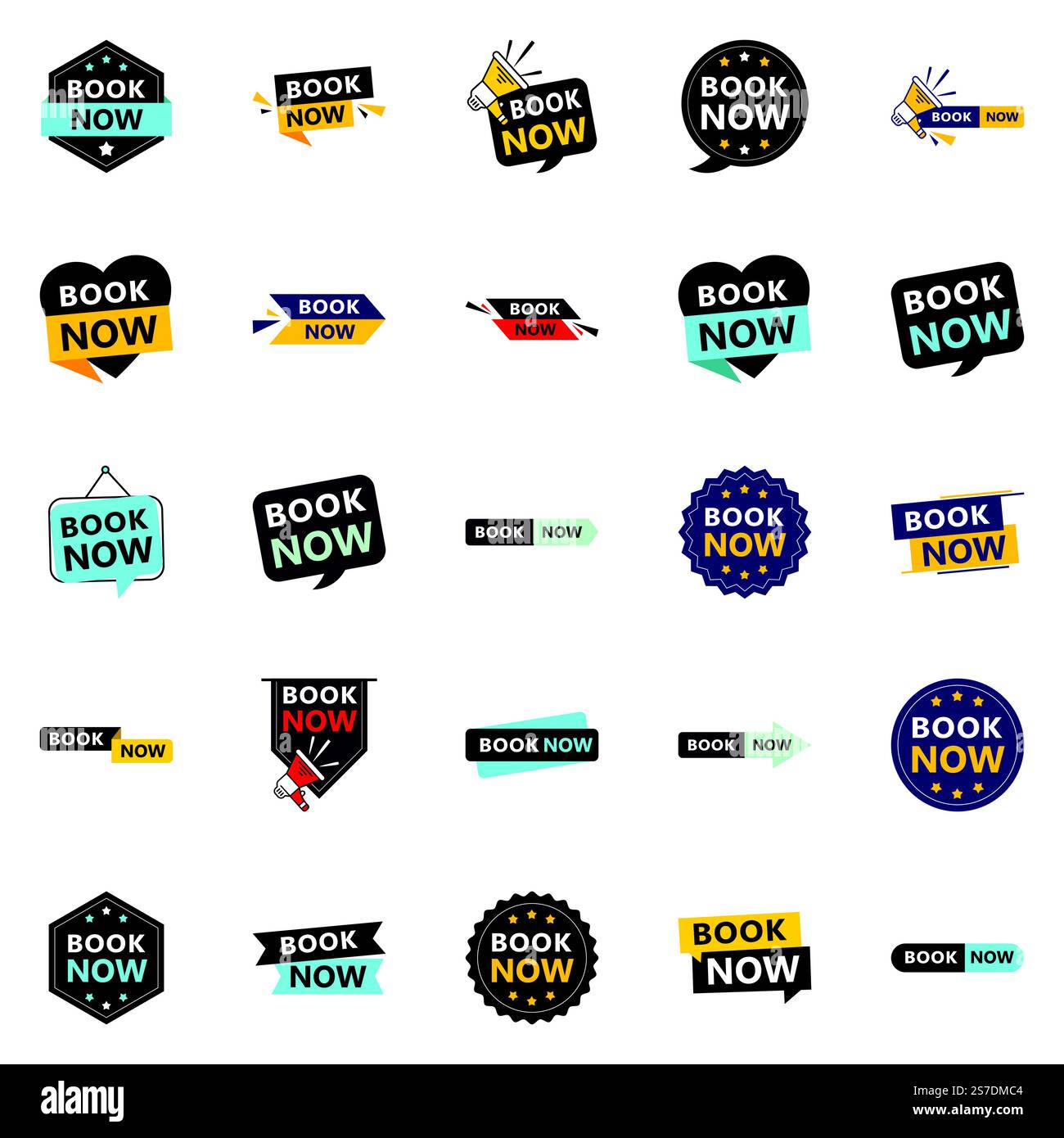 Get Your Customers Booking with Our Pack of 25 Book Now Banners Stock ...