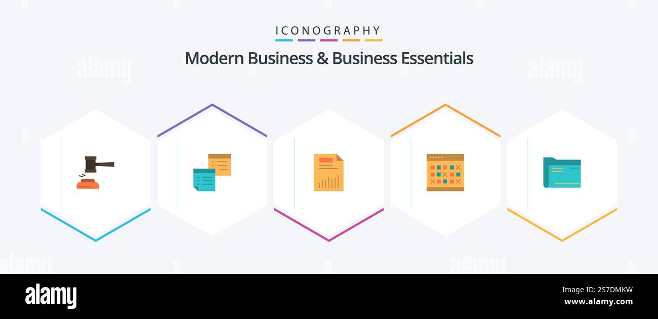 Modern Business And Business Essentials 25 Flat icon pack including ...