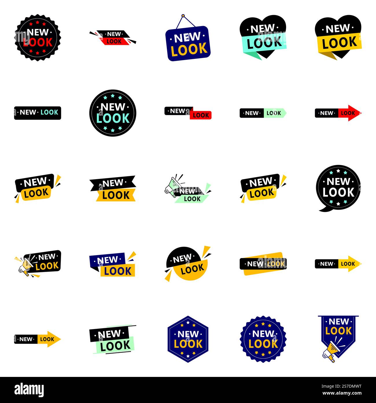 New Look 25 Eyecatching Vector Elements for a new brand identity Stock ...