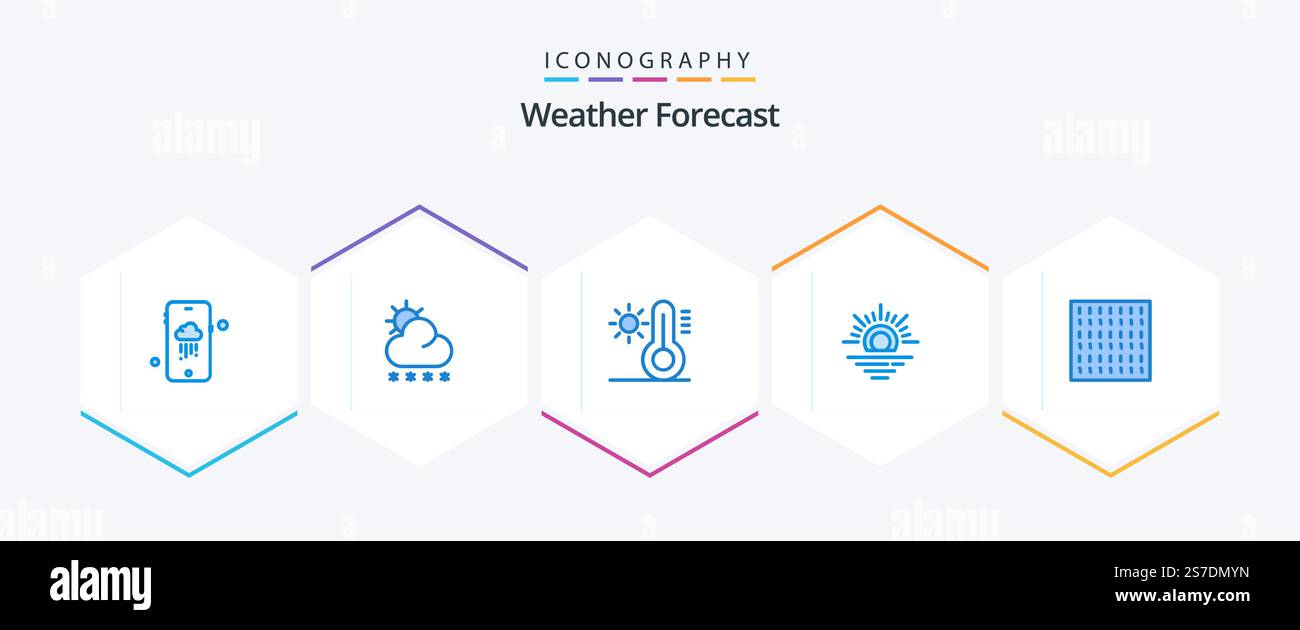 Weather 25 Blue icon pack including . weather. sun. haze. weather Stock ...
