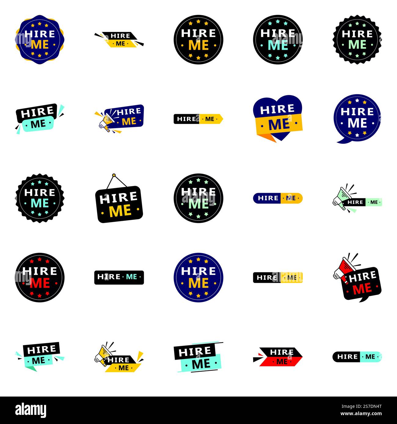 25 Eye-catching Hire Me Banners to Get You Noticed Stock Vector Image ...