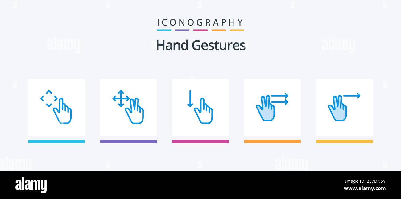 Hand Gestures Blue 5 Icon Pack Including . finger. right. fingers ...