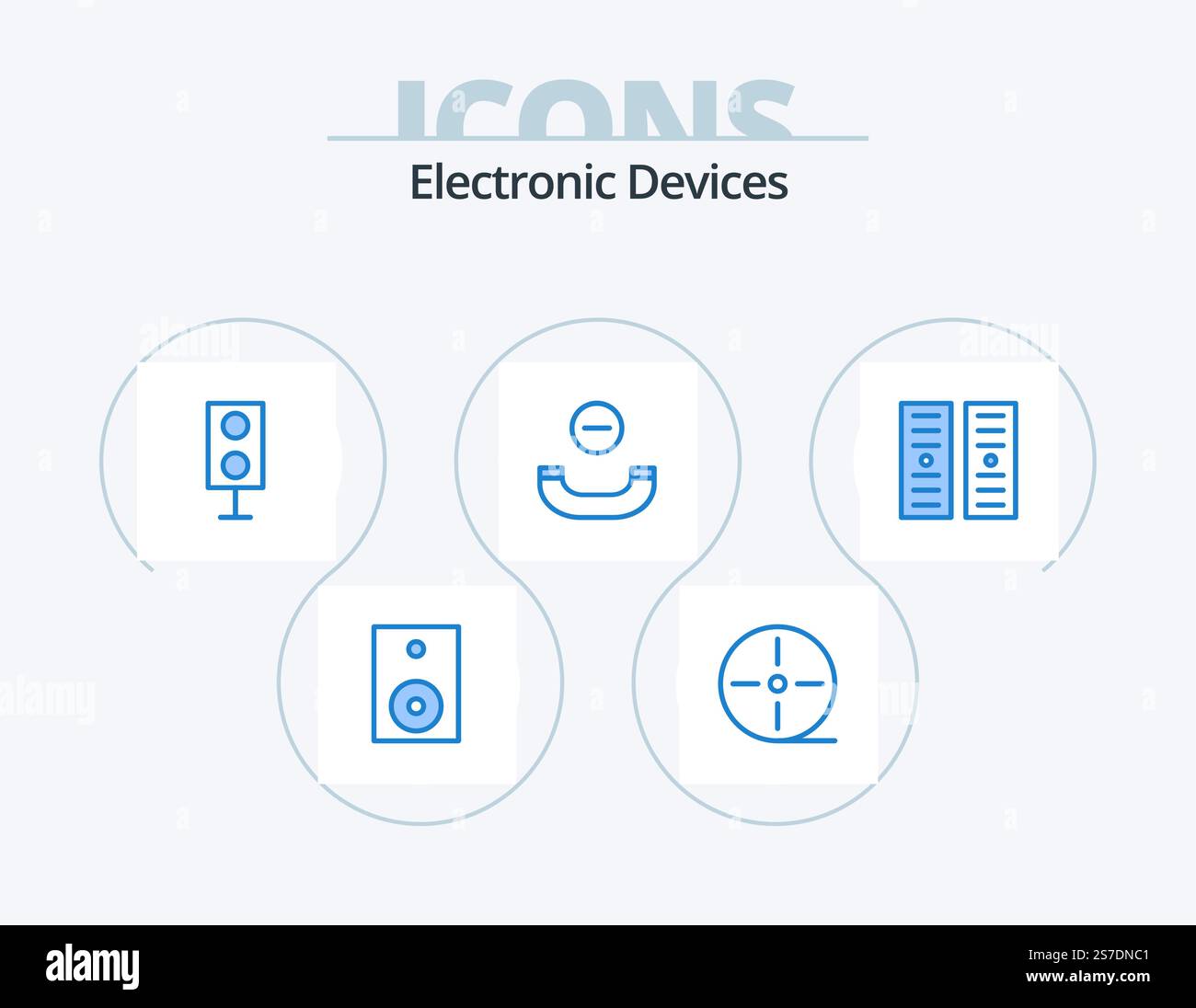 Devices Blue Icon Pack 5 Icon Design. . . technology. server. data ...