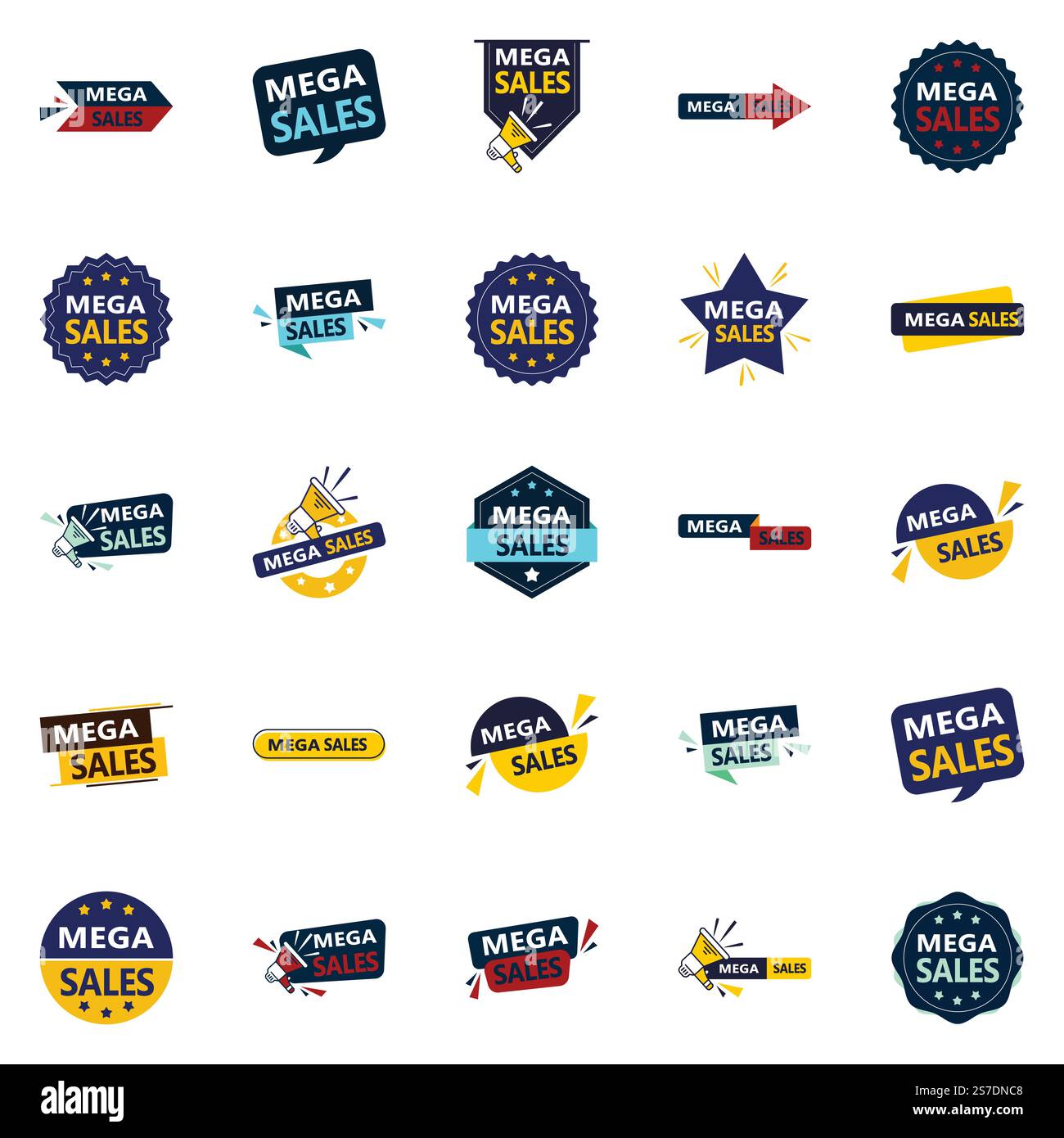 25 Professional Vector Designs in the Mega Sale Pack Perfect for Promotions Stock Vector Image ...