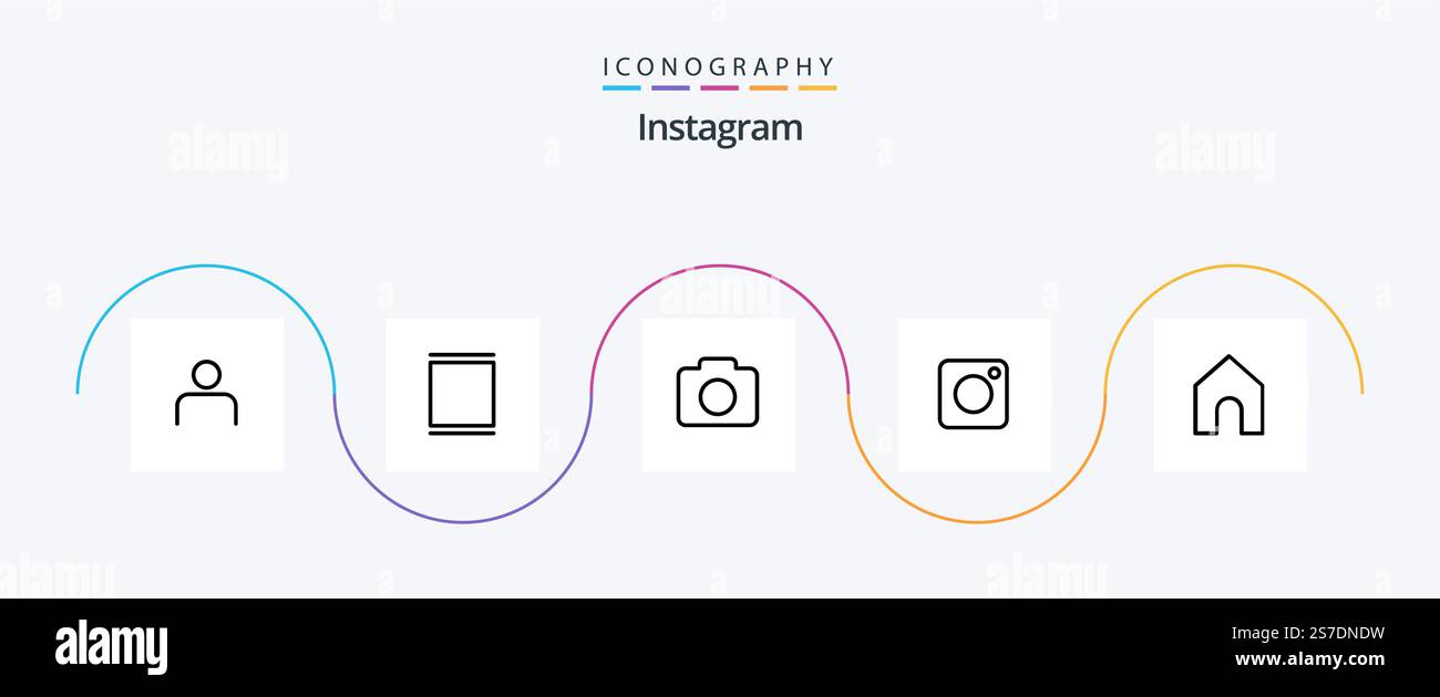 Instagram Line 5 Icon Pack Including instagram. social. timeline. photo ...