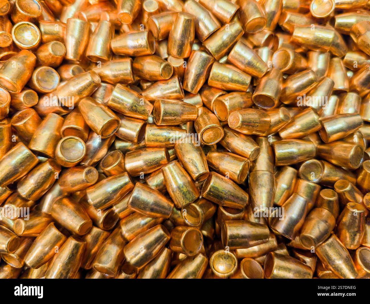 38 caliber revolver bullets for reload, photo background, texture Stock ...