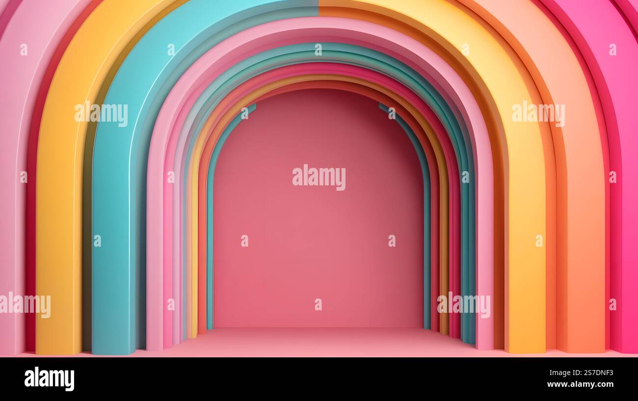 Surreal and captivating 3D showcasing a mesmerizing arrangement of ...