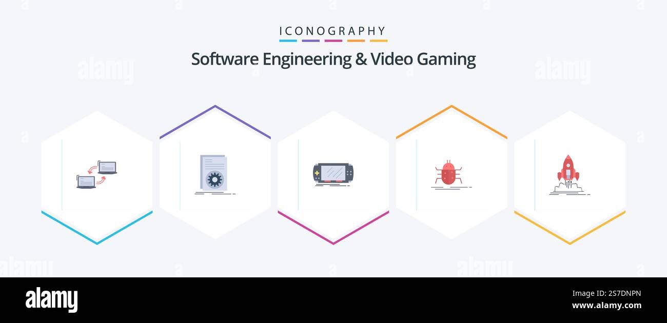 Software Engineering And Video Gaming 25 Flat icon pack including ...