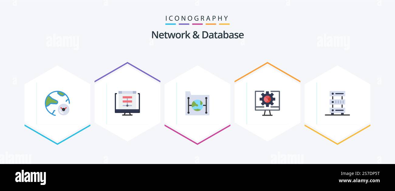 Network And Database 25 Flat icon pack including online. computer ...