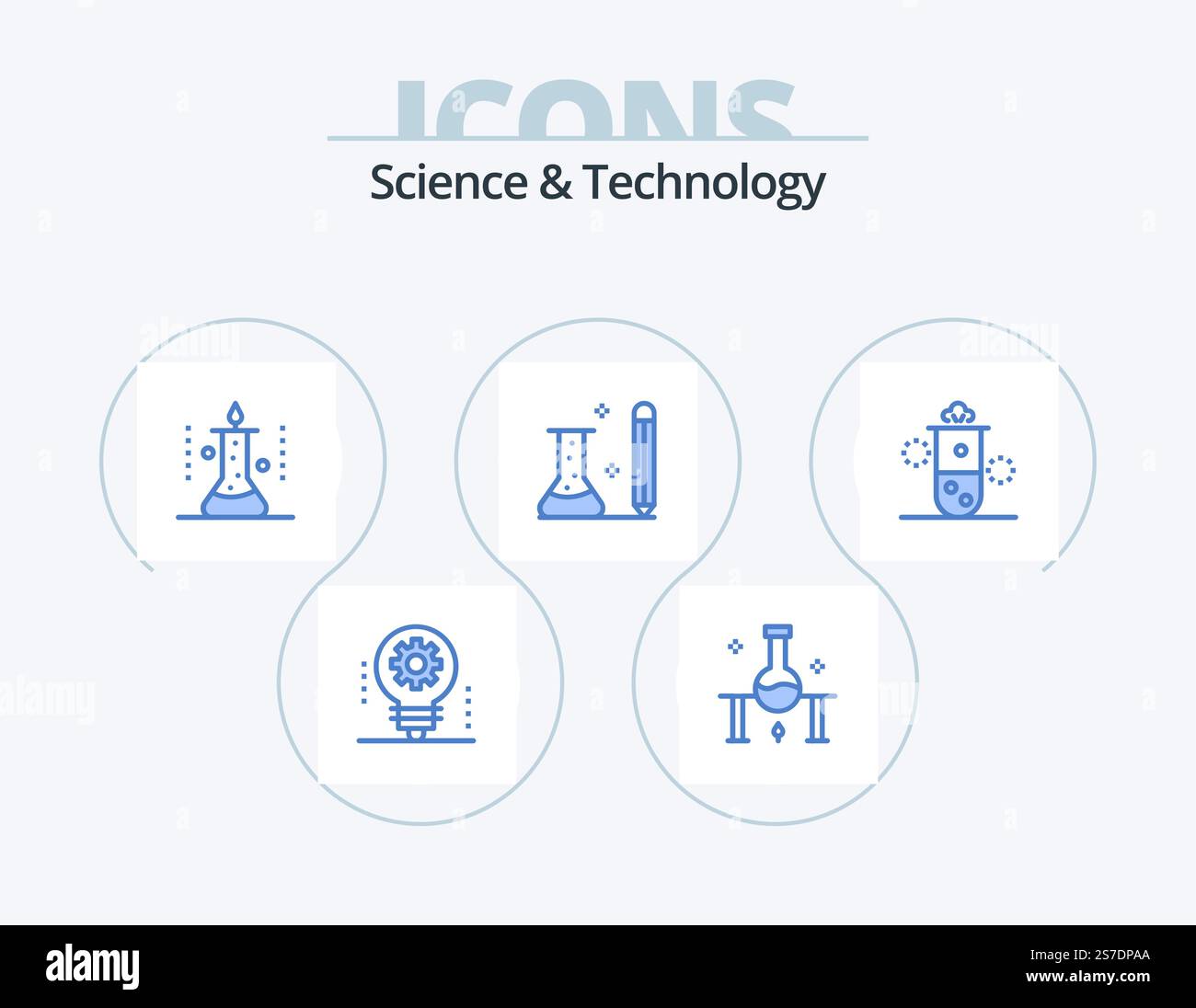 Science And Technology Blue Icon Pack 5 Icon Design. radioactivity. nuclear radiation. science ...