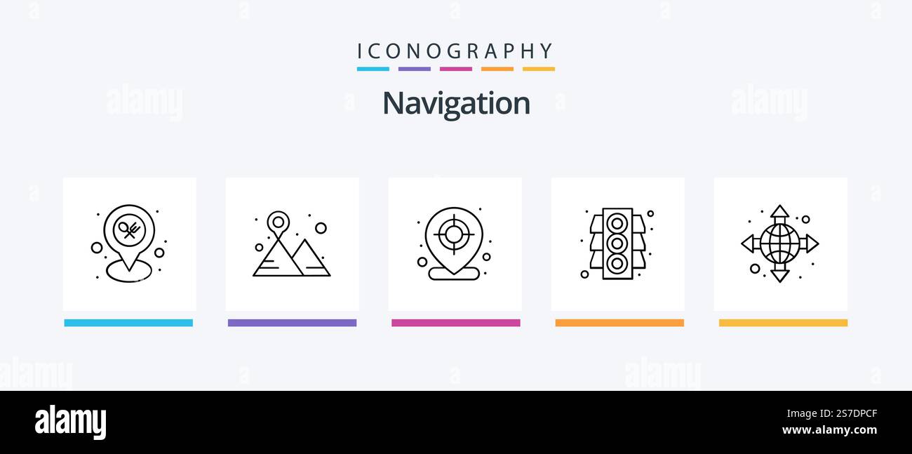 Navigation Line 5 Icon Pack Including . map. navigation. Creative Icons ...