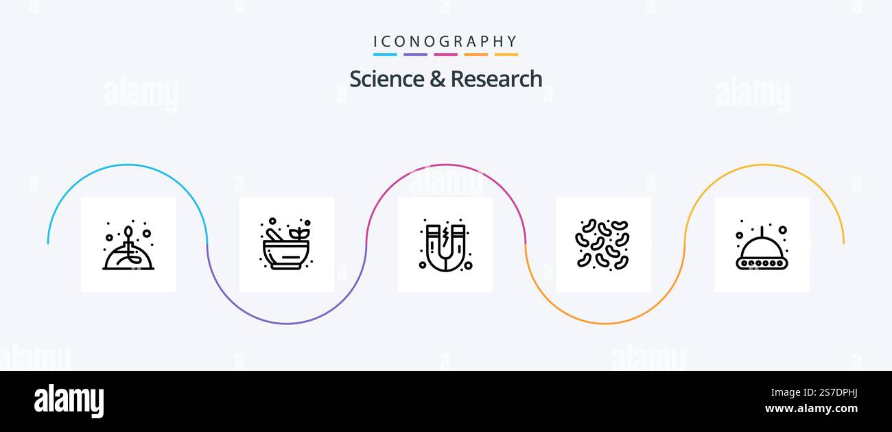 Science Line 5 Icon Pack Including . space. attraction. astronomy ...