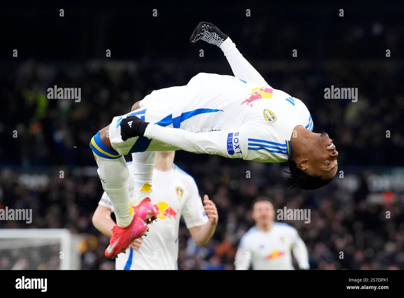 Leeds United's Largie Ramazani celebrates after scoring his side second ...
