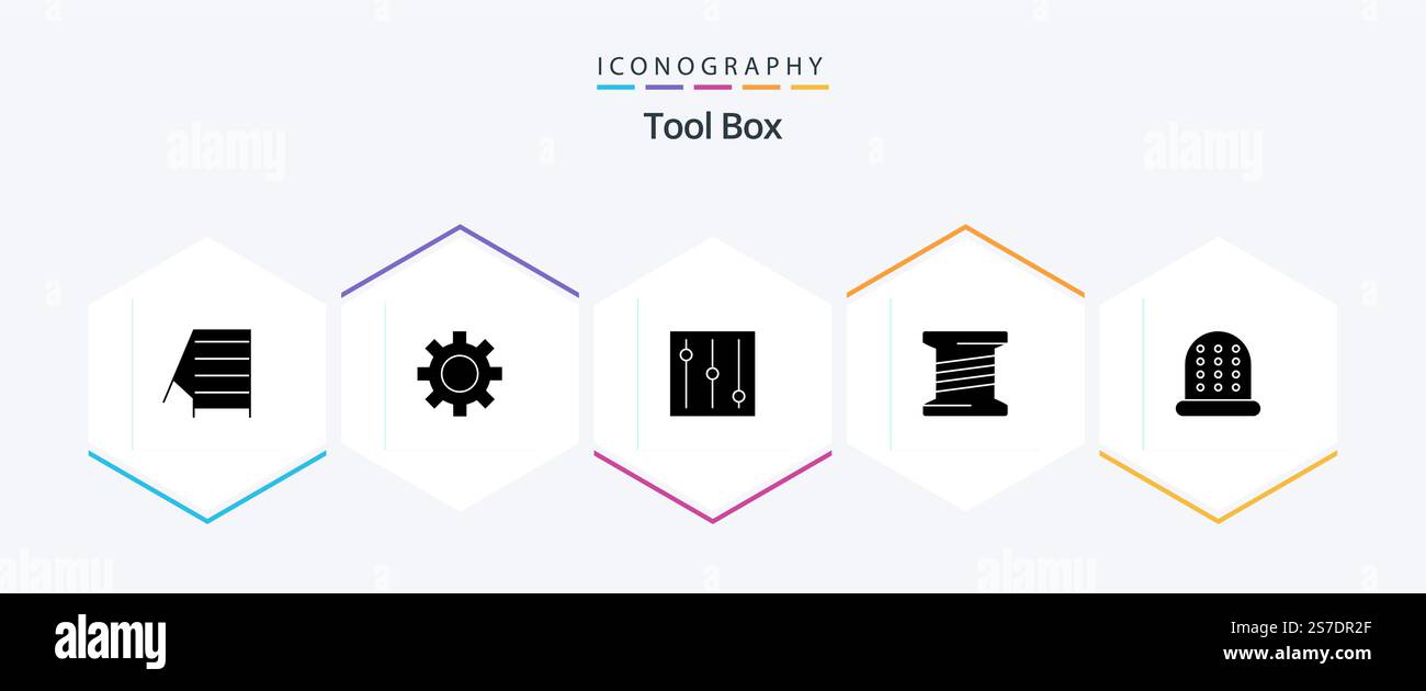 Tools 25 Glyph icon pack including . coil Stock Vector Image & Art - Alamy