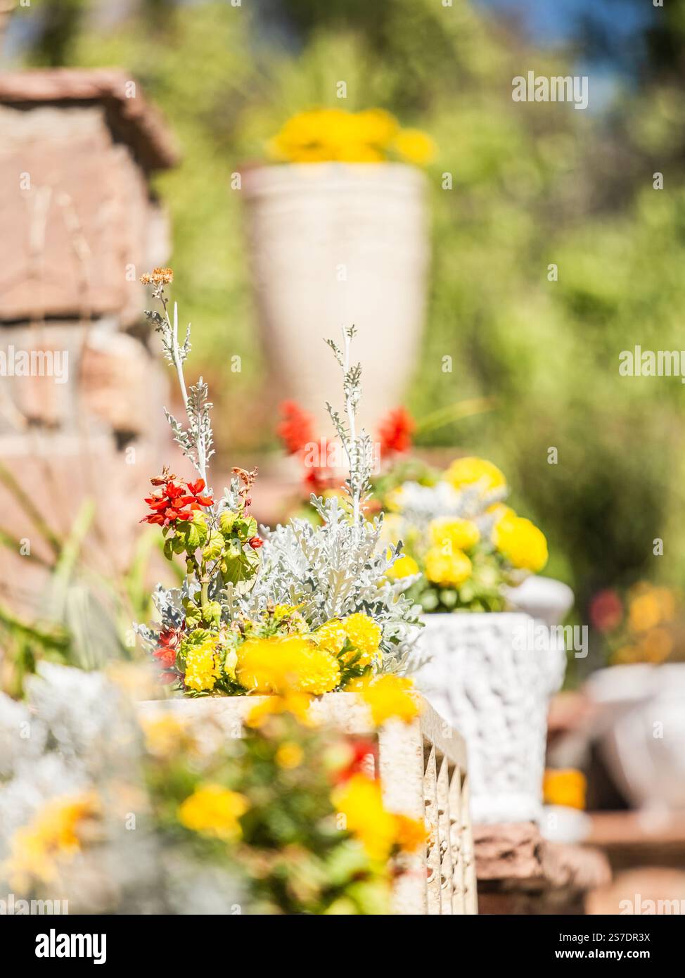 Flowers at Mother Cabrini Shrine Golden Colorado Stock Photo - Alamy