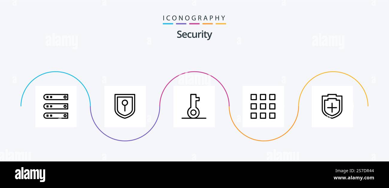 Security Line 5 Icon Pack Including plus. number. lock. lock. code ...