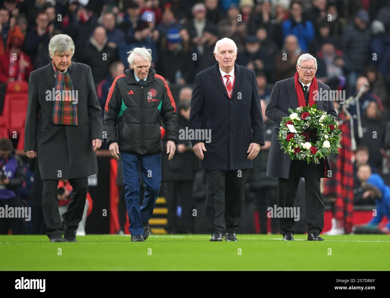 (left to right) Former Manchester United players Brian Kidd, Paddy ...