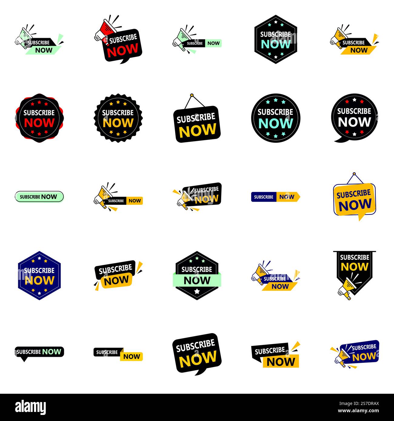 Subscribe Now 25 Vector Banners for a Professional Look Stock Vector ...