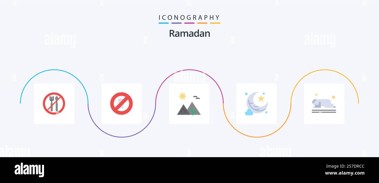 Ramadan Flat 5 Icon Pack Including namaz. islam. arabian. star. moon ...