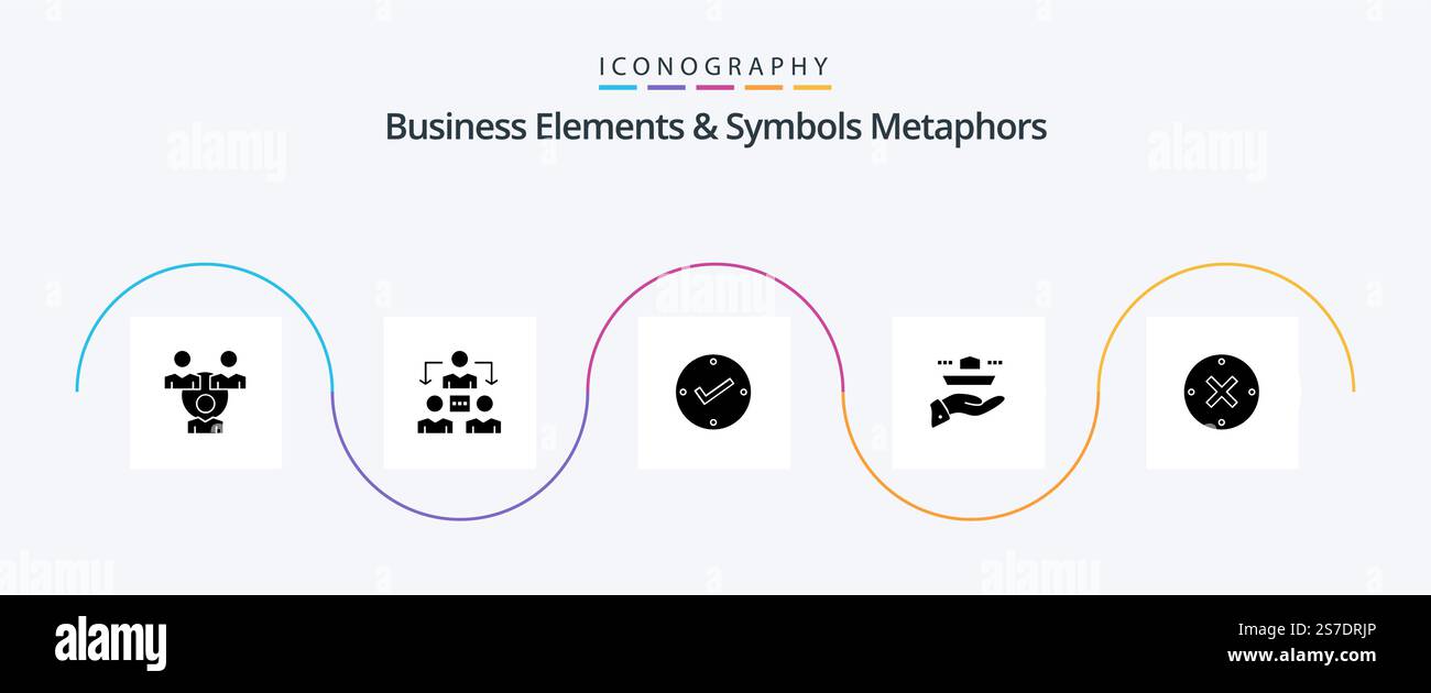 Business Elements And Symbols Metaphors Glyph 5 Icon Pack Including ...